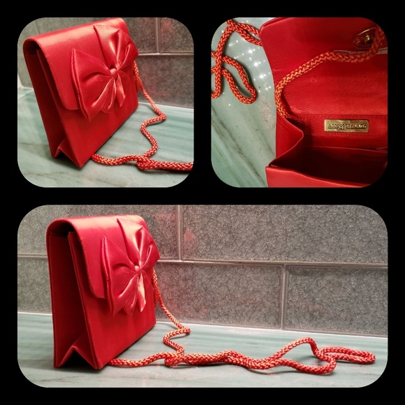 Accessory Lady | Bags | Vintage Red Satin Evening Clutch | Poshmark